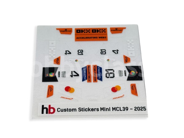 Alternative Stickers - MCL39 - LEGO® F1® Collectible Race Cars - 71049