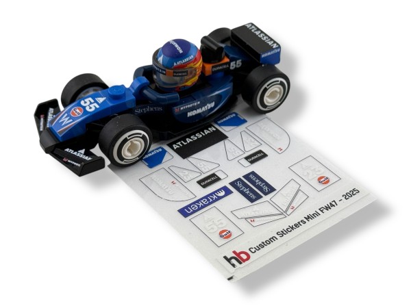 Alternative Stickers - W FW47 - LEGO® F1® Collectible Race Cars - 71049