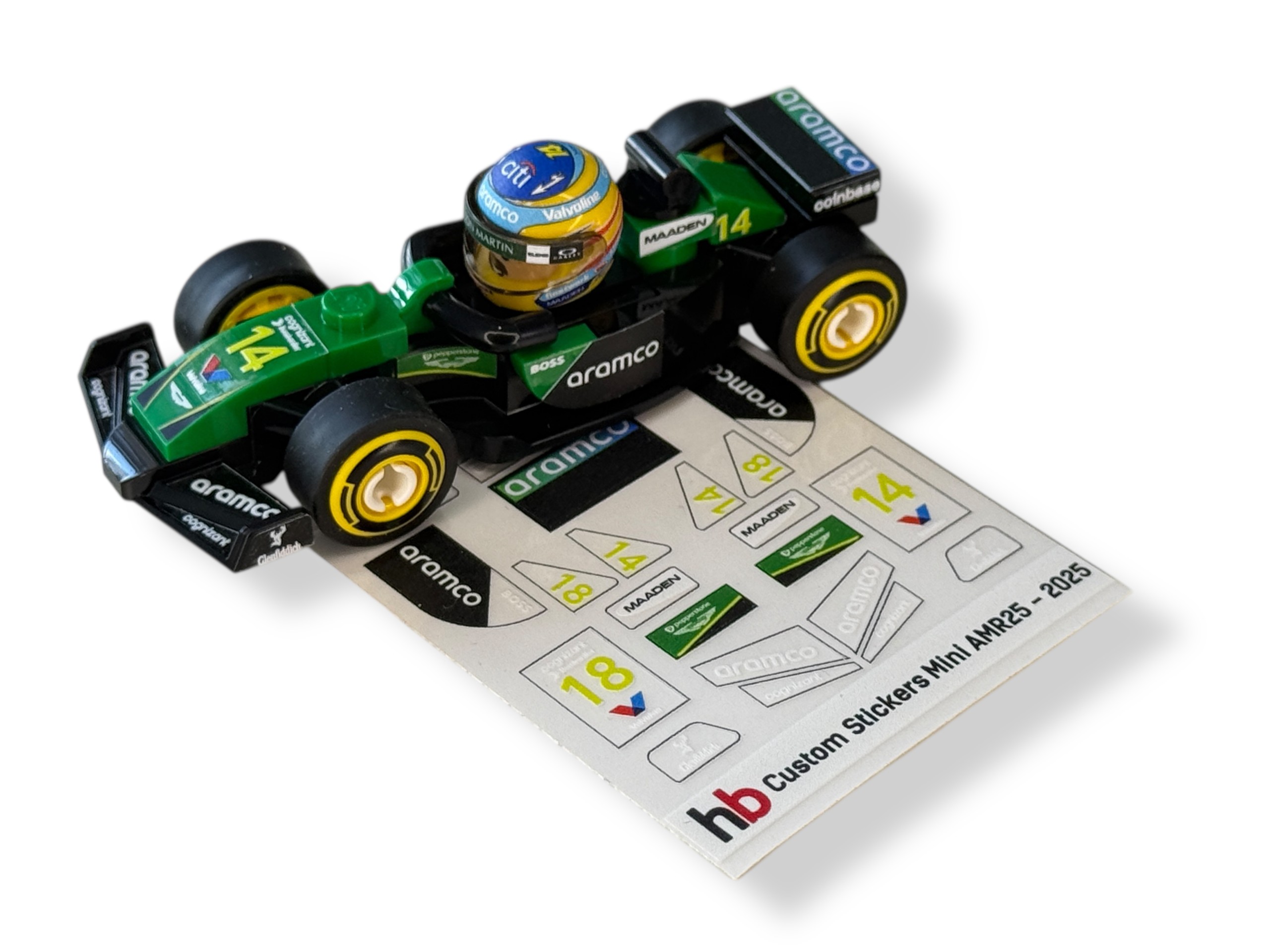 Alternative Stickers - AMR25 - LEGO® F1® Collectible Race Cars - 71049